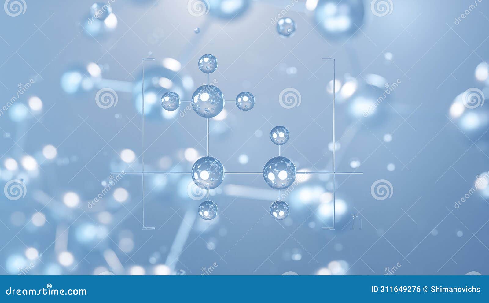 Polypropylene Molecular Structure 3d, Flat Model, Thermoplastic Polymer ...