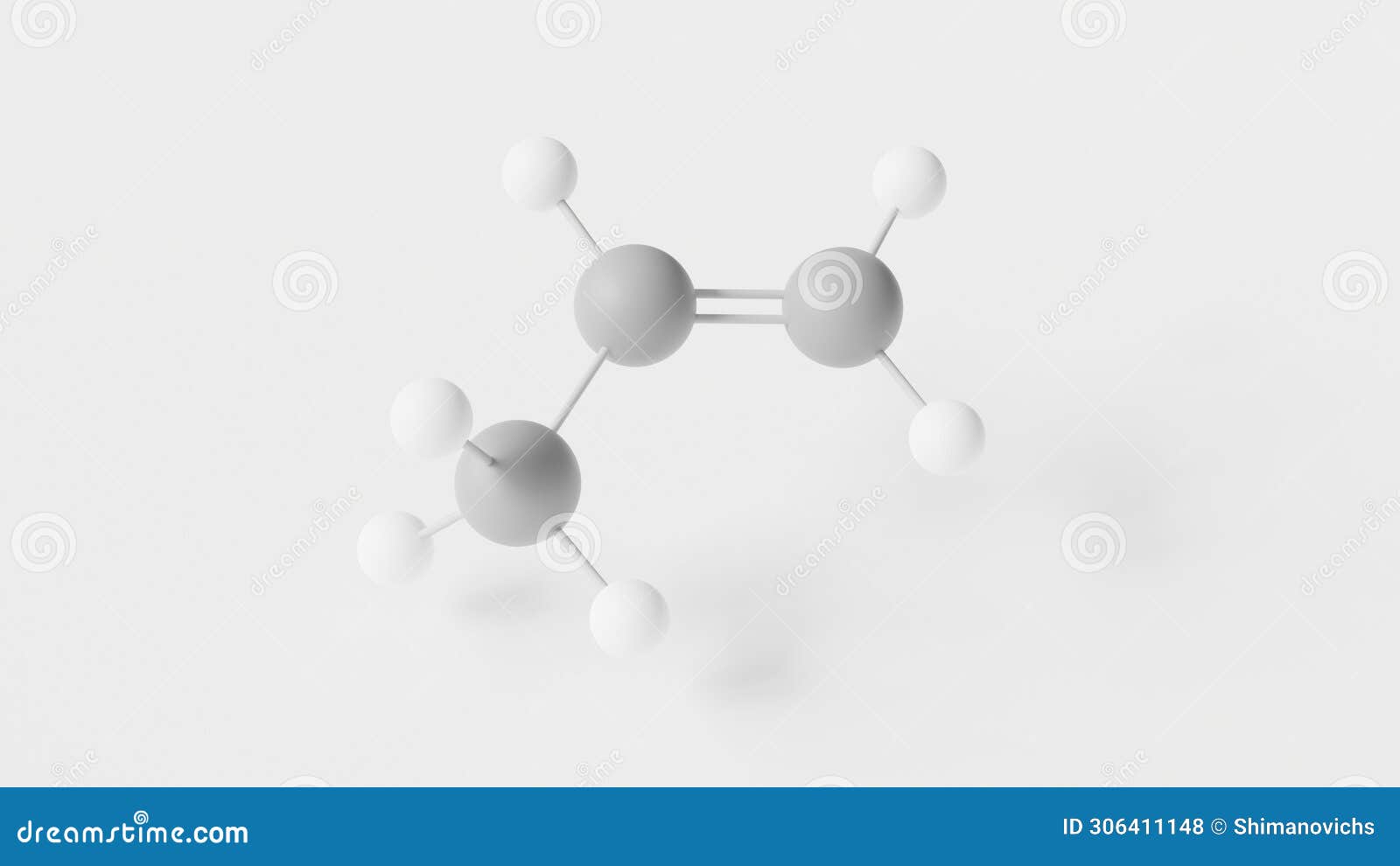 Polypropylene Molecule 3d, Molecular Structure, Ball and Stick Model ...