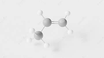 Polypropylene Molecule 3d, Molecular Structure, Ball and Stick Model ...