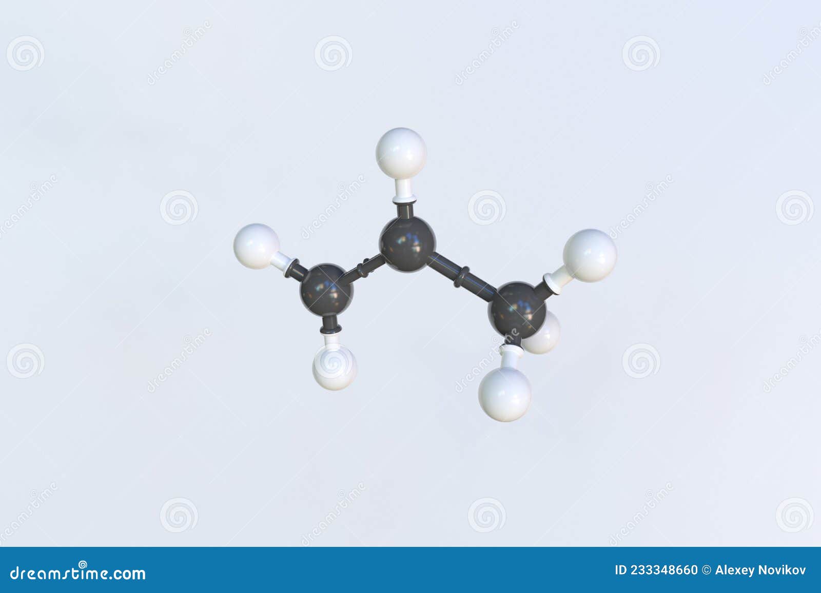 Polypropylene Molecule Made with Balls, Scientific Molecular Model. 3D ...