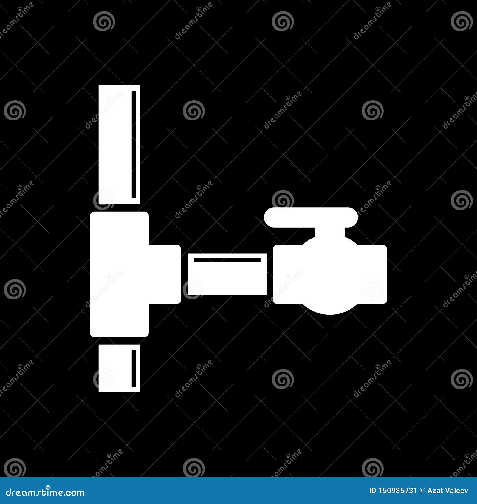 Polypropylene Pipe Faucet Connection Coupling Icon Stock Illustration ...