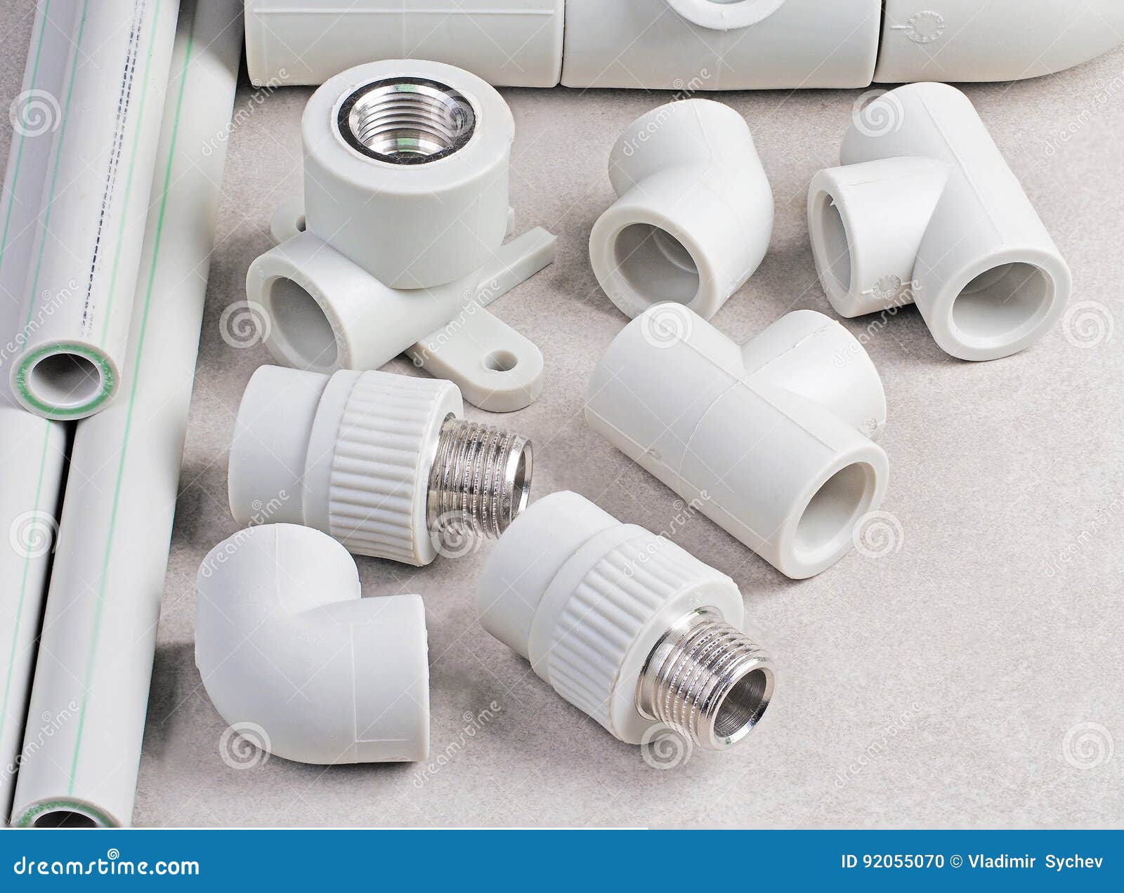 Polypropylene Pipes and Accessories Stock Illustration - Illustration ...