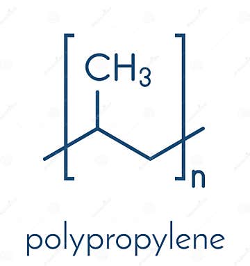 Polypropylene Polypropene, PP Plastic, Chemical Structure. Skeletal ...