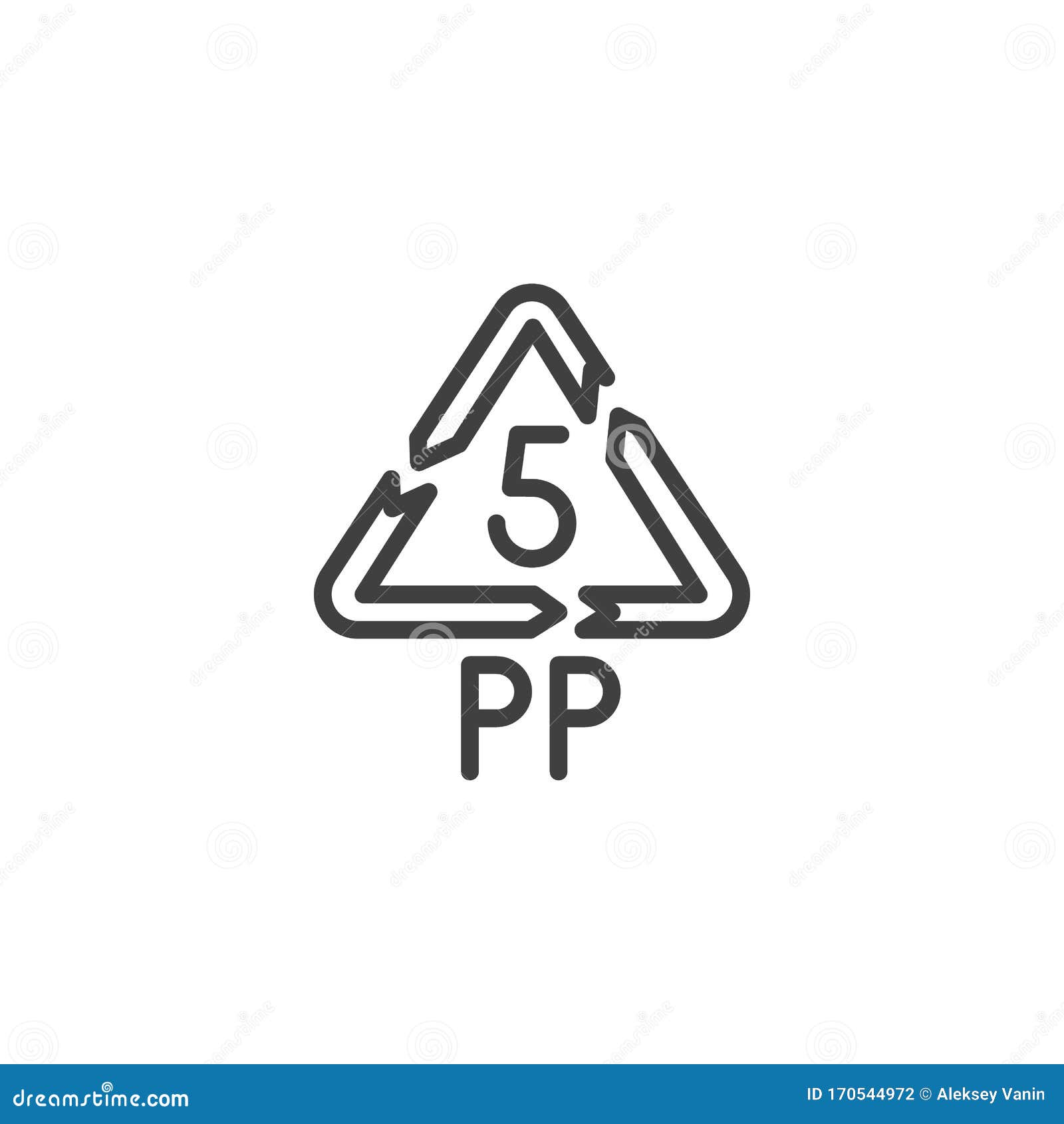 PP 5 Icon. Polypropylene Thermoplastic Polymer. Cartoon Vector ...