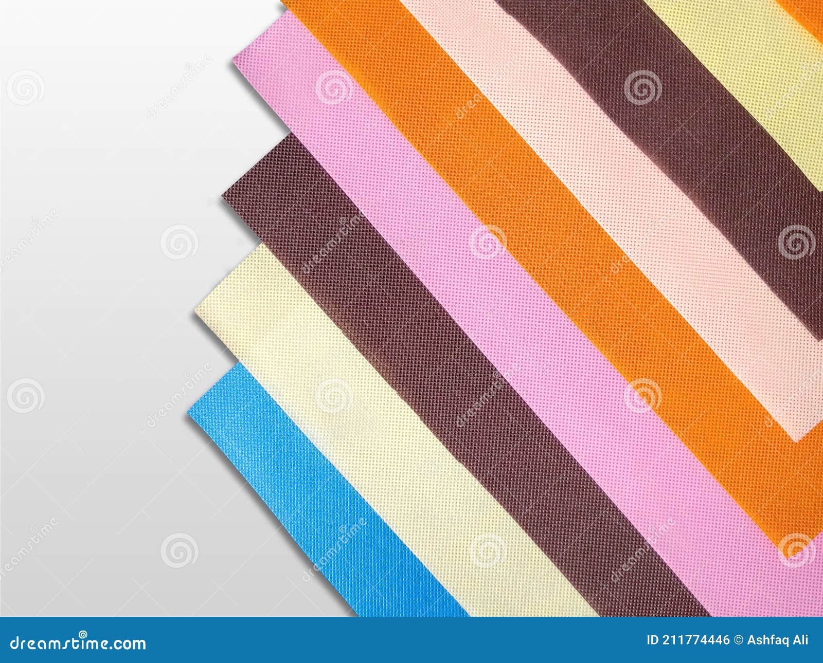Polypropylene Spunbond Nonwoven Fabric with Different Colours on White ...