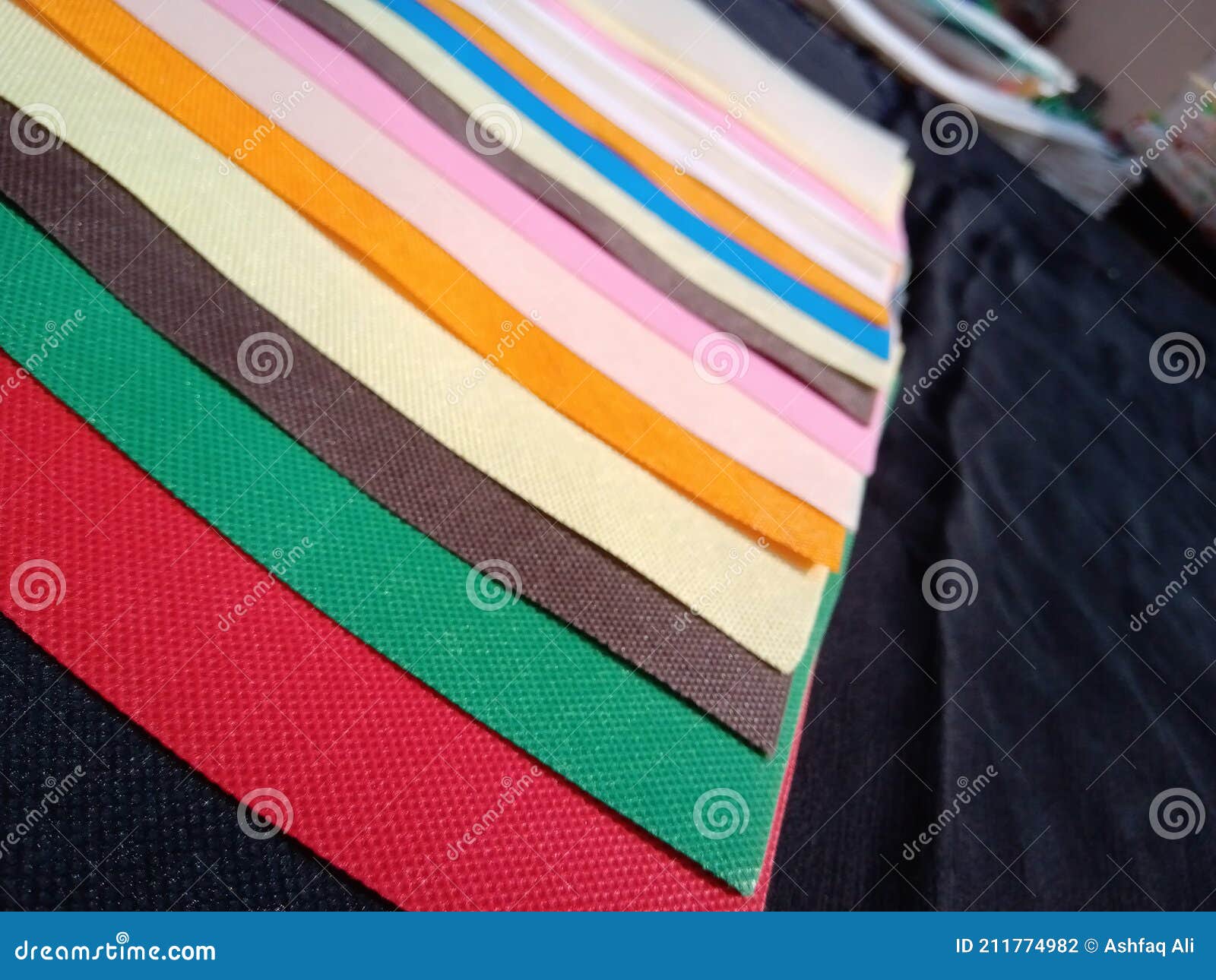 Polypropylene Spunbond Nonwoven Fabric with Different Colours on White ...