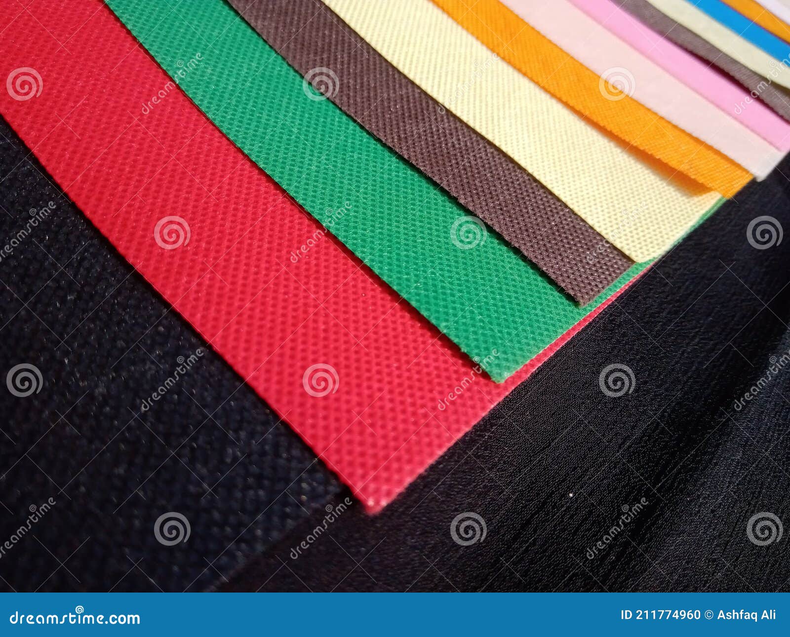 Polypropylene Spunbond Nonwoven Fabric with Different Colours on White ...
