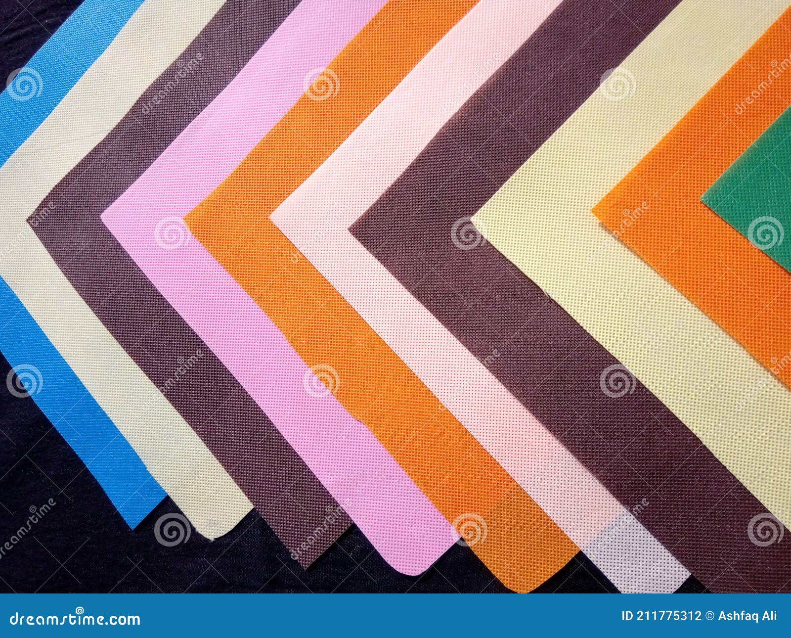 Polypropylene Spunbond Nonwoven Fabric with Different Colours on White ...