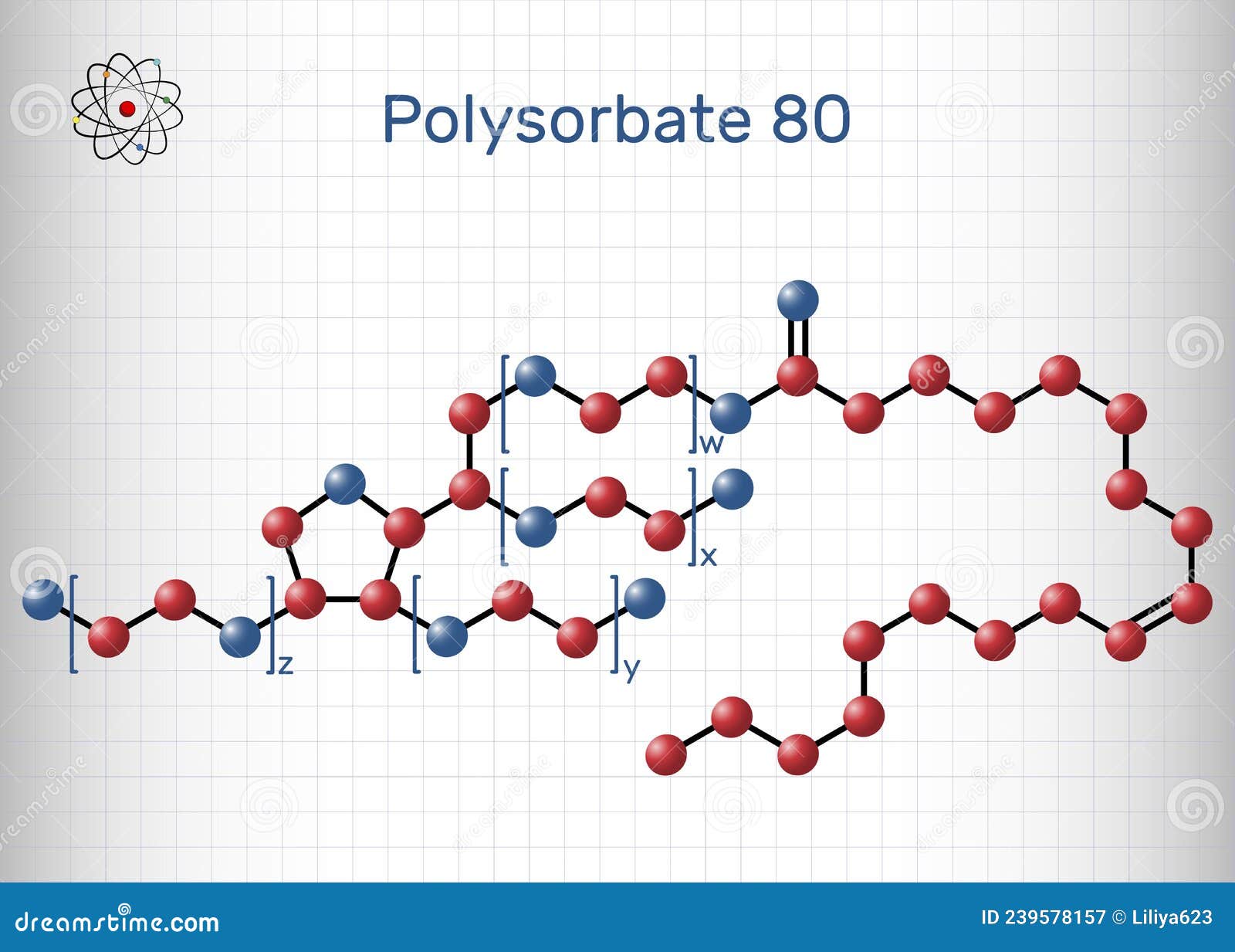 Polysorbate 80 Molecule. Polysorbate is Nonionic Surfactant and ...
