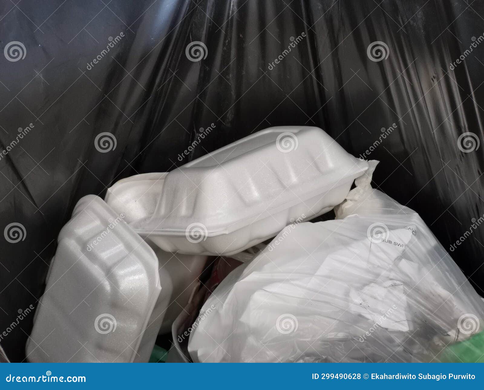 Polystyrene Container in the Dustbin. Stock Photo - Image of food ...