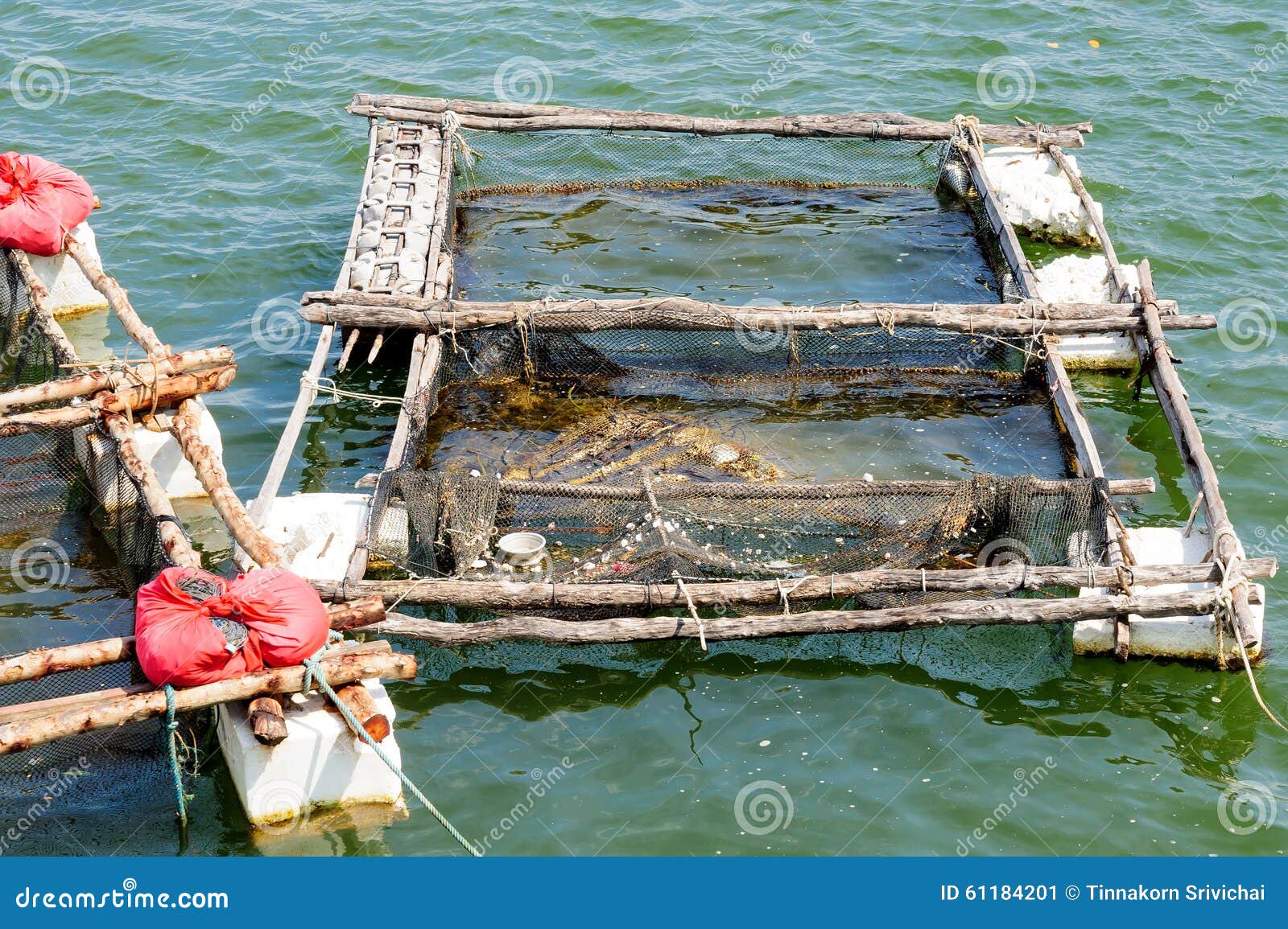 Polystyrene Float on the Sea Stock Image - Image of cage, yellow: 61184201
