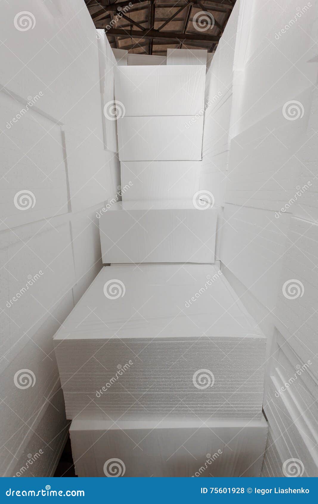 Polystyrene Insulation Boards Stock Photo - Image of paneled ...