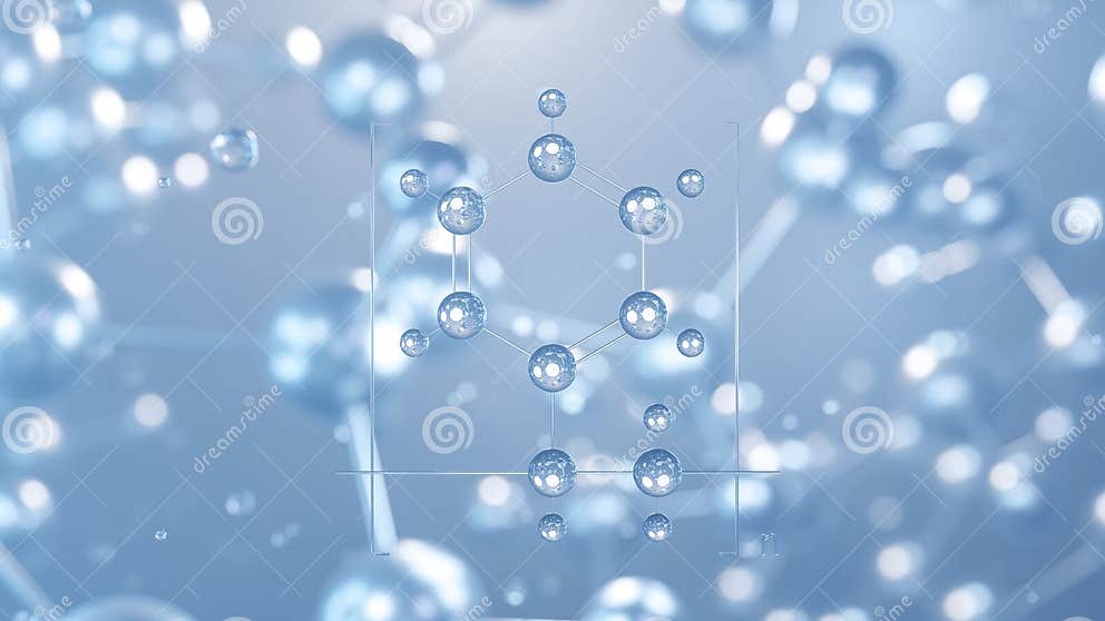 Polystyrene Molecular Structure 3d, Flat Model, Synthetic Polymer ...