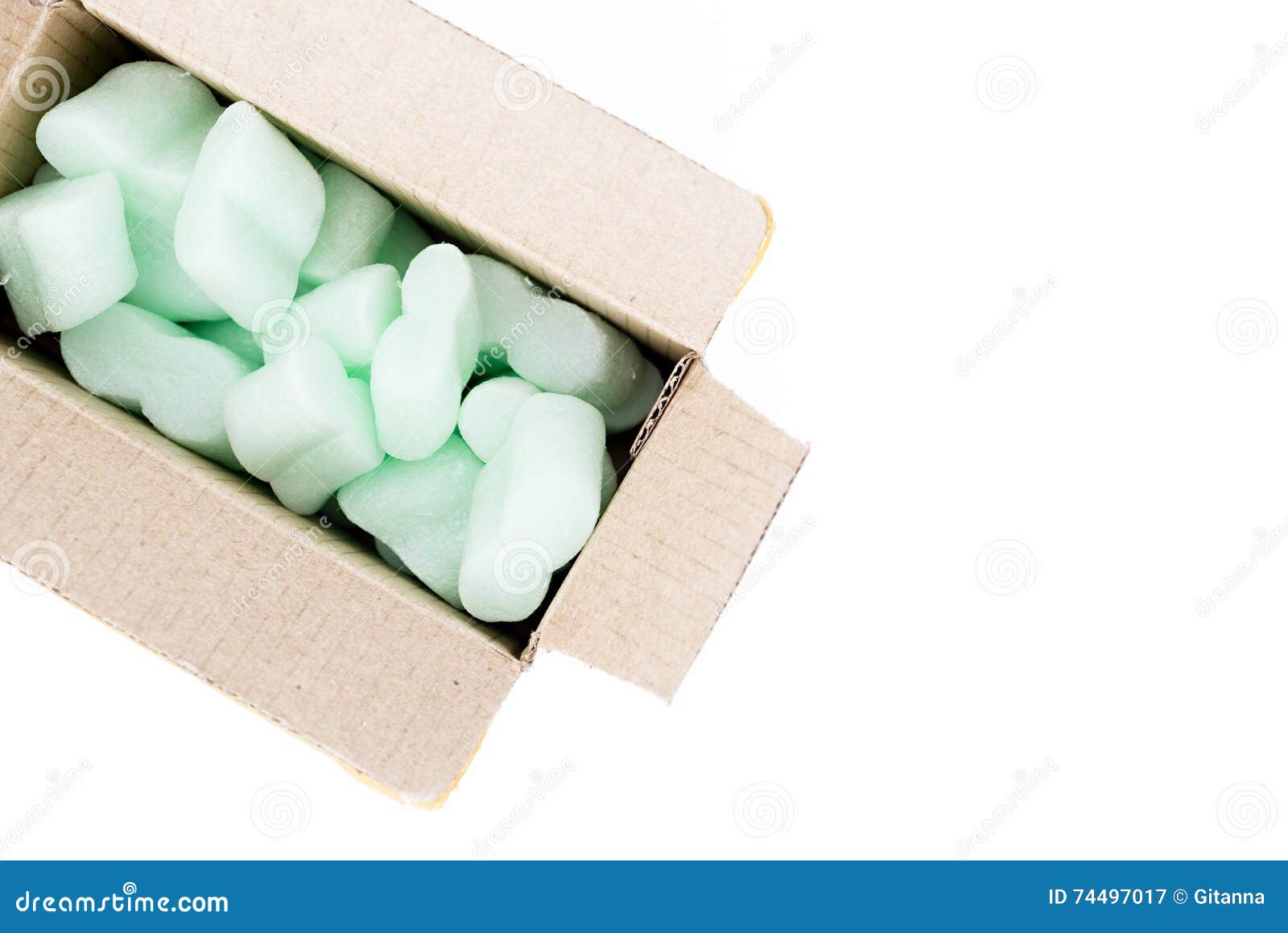 Polystyrene For Protecting Packaging Stock Image Image Of Chips Open