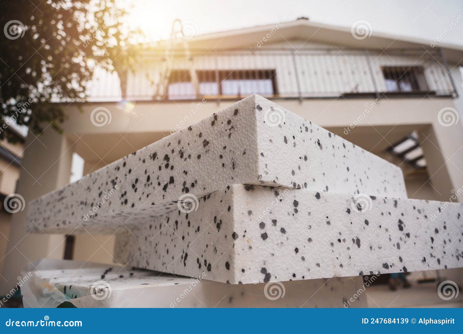 Polystyrene Thermal Cladding for Energy Saving on a Construction Site ...