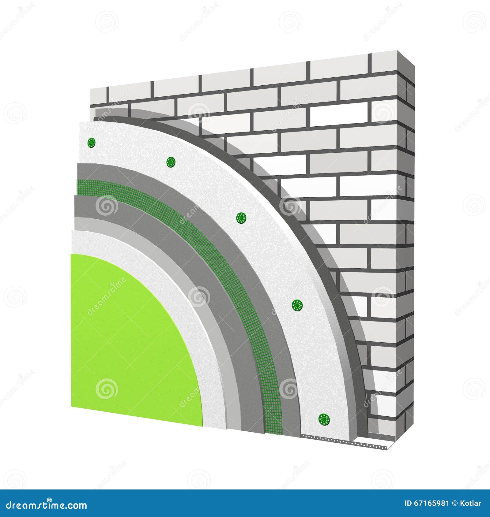 Polystyrene Wall Insulation 3d Scheme Royalty-Free Stock Image ...