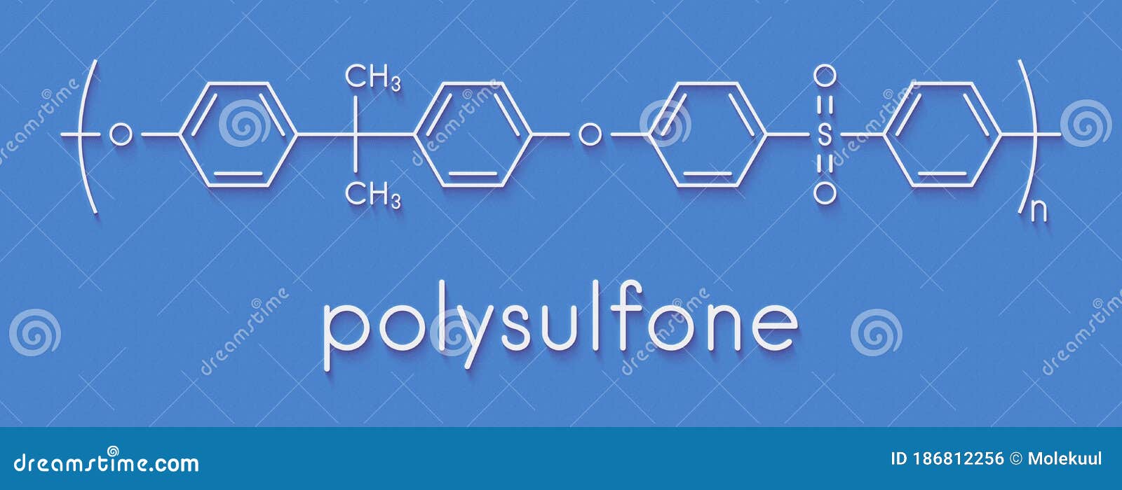 Polysulfone, Basic Chemical Structure. Skeletal Formula. Stock ...