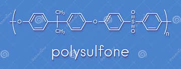 Polysulfone, Basic Chemical Structure. Skeletal Formula. Stock ...