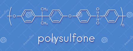 Polysulfone, Basic Chemical Structure. Skeletal Formula. Stock ...