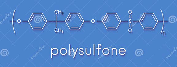 Polysulfone, Basic Chemical Structure. Skeletal Formula. Stock ...