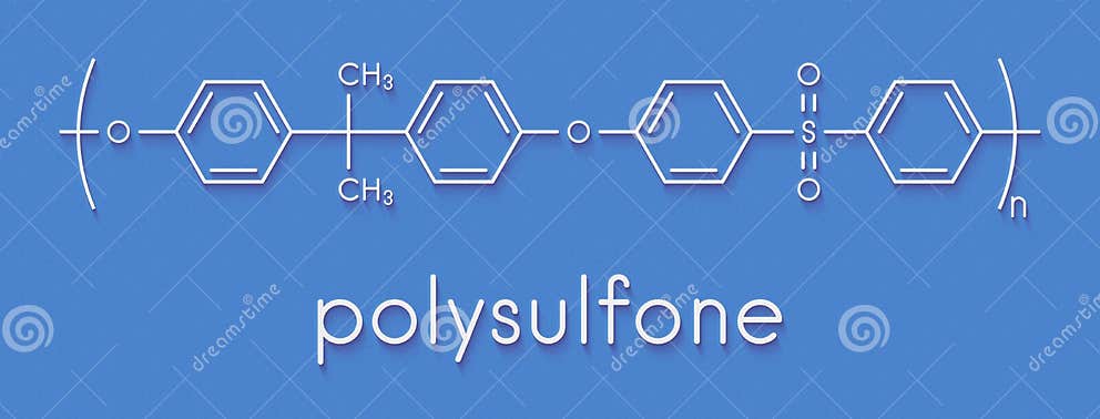 Polysulfone, Basic Chemical Structure. Skeletal Formula. Stock ...