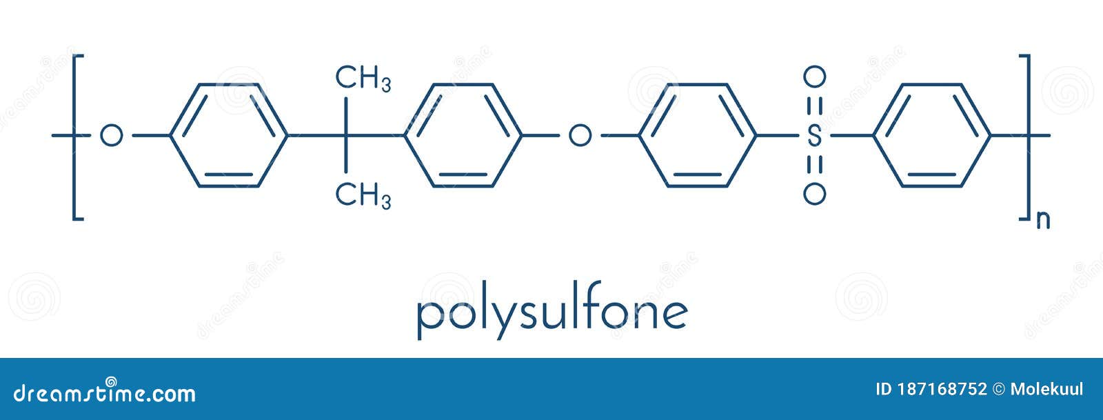 Polysulfone, Basic Chemical Structure. Skeletal Formula. Stock Vector ...