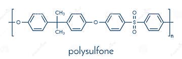Polysulfone, Basic Chemical Structure. Skeletal Formula. Stock Vector ...