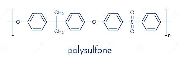 Polysulfone, Basic Chemical Structure. Skeletal Formula. Stock Vector ...