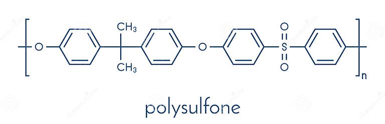 Polysulfone, Basic Chemical Structure. Skeletal Formula. Stock Vector ...