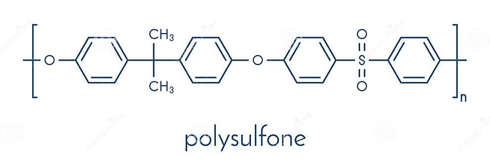 Polysulfone, Basic Chemical Structure. Skeletal Formula. Stock Vector ...