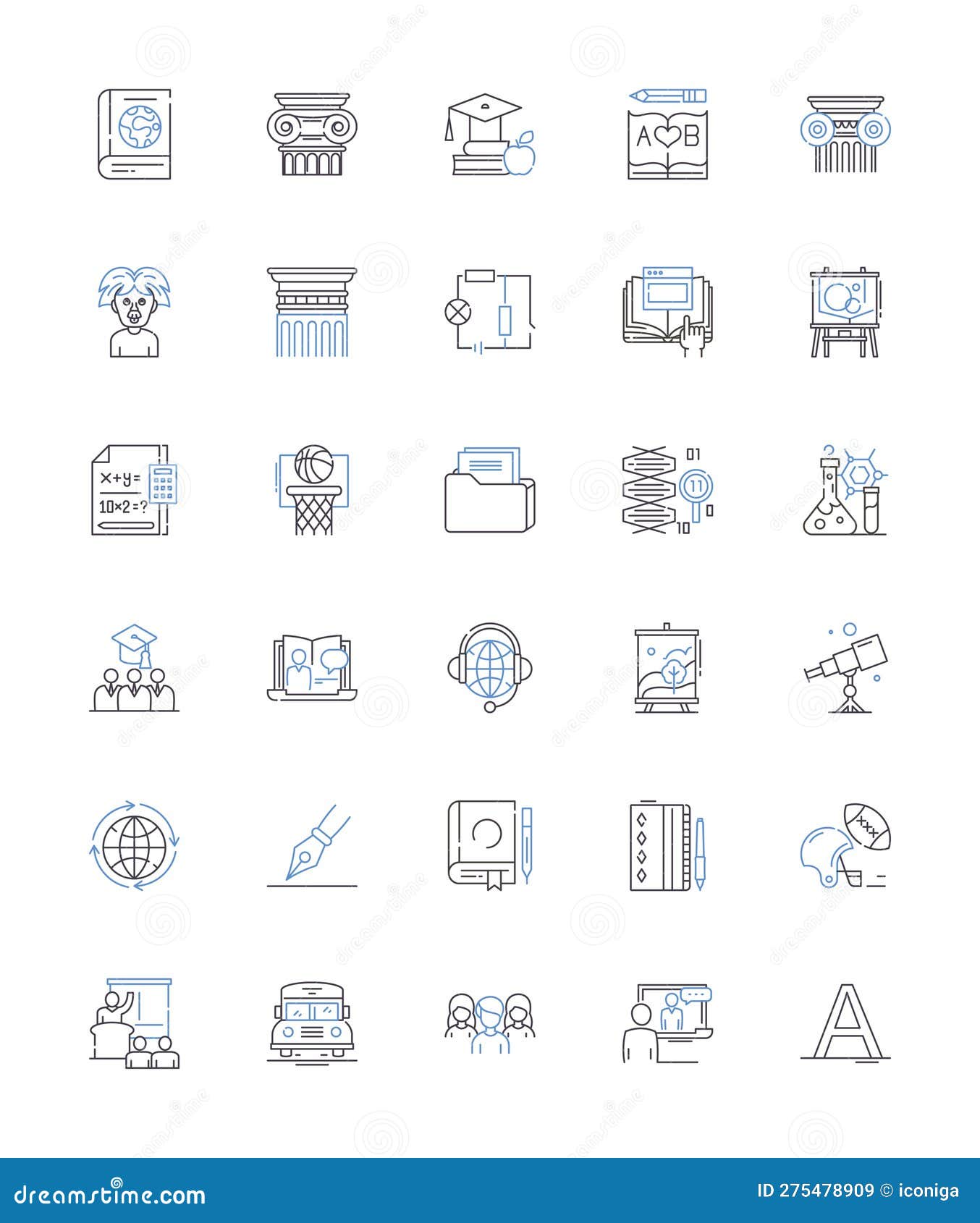 Polytechnic Line Icons Collection. Education, Innovation, Technology ...