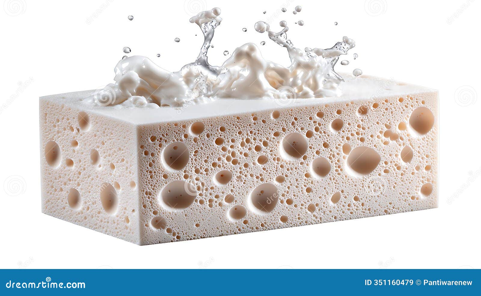 Polyurethane Foam Block with Water Splash Effect Stock Illustration ...