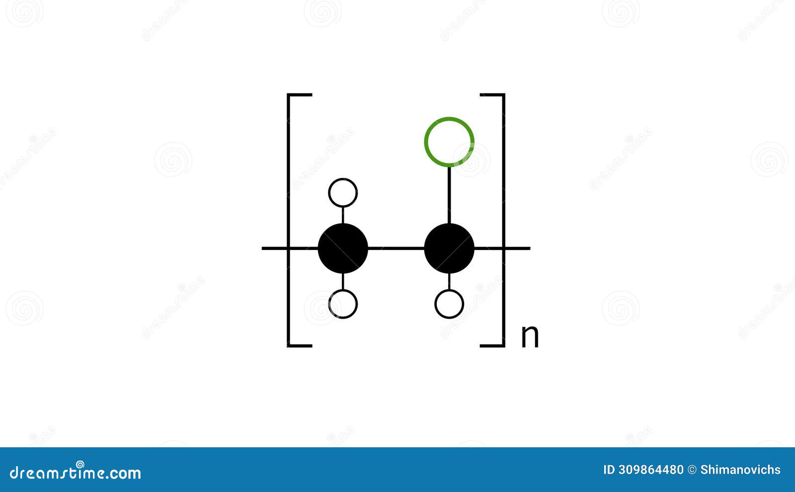 Polyvinyl Fluoride Molecule, Structural Chemical Formula, Ball-and ...
