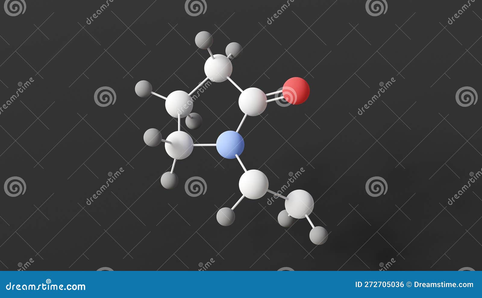Polyvinylpyrrolidone Molecule, Molecular Structure, Polyvidone, Ball ...