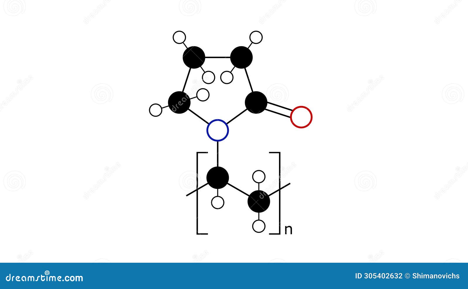 Polyvinylpyrrolidone Molecular Structure, 3d Model Molecule, Povidone ...