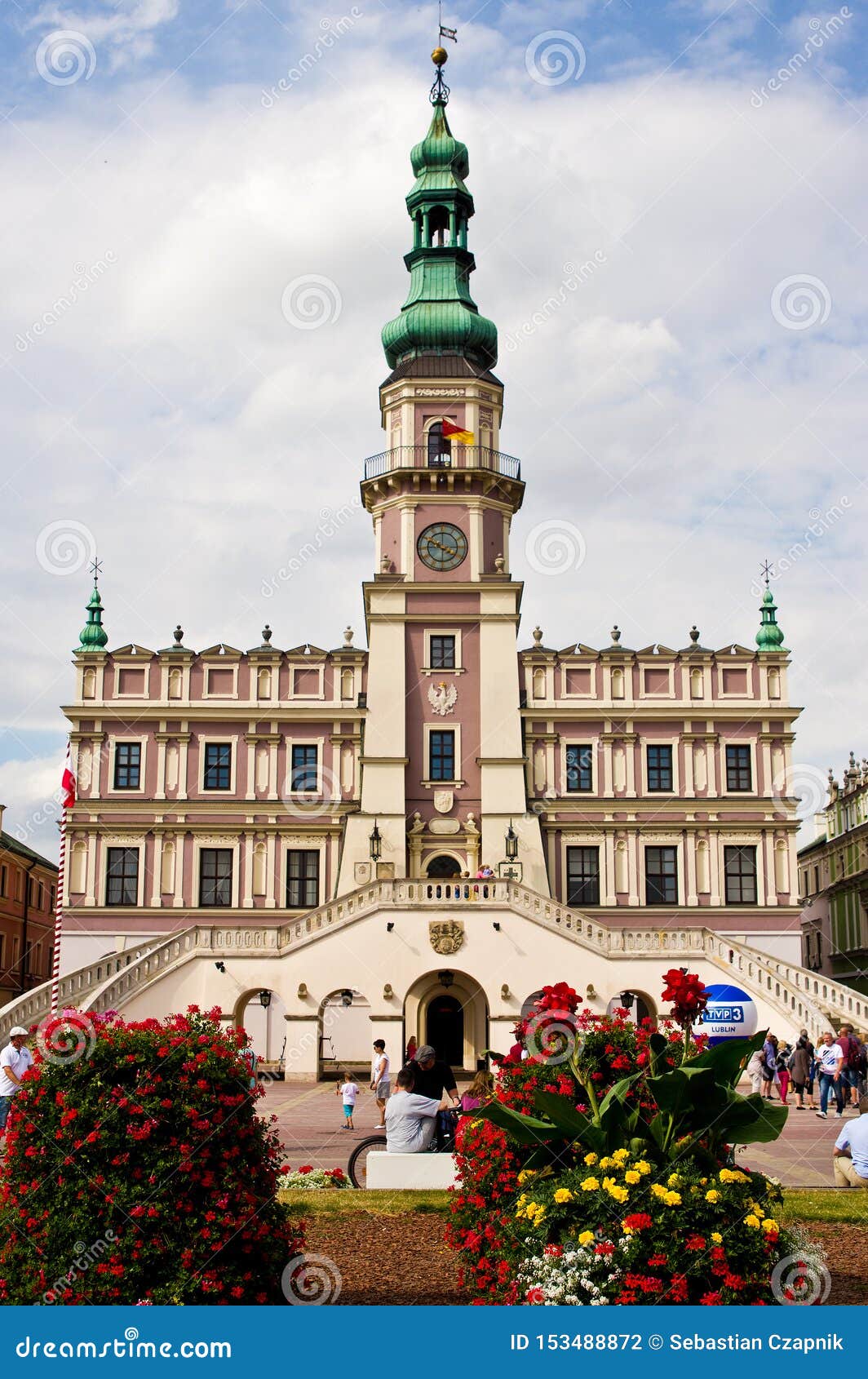 Polônia De Zamosc, Em Julho De 2019, Arquitetura Velha Da Cidade ... Polônia De Zamosc, Em Julho De 2019, Arquitetura Velha Da Cidade ...