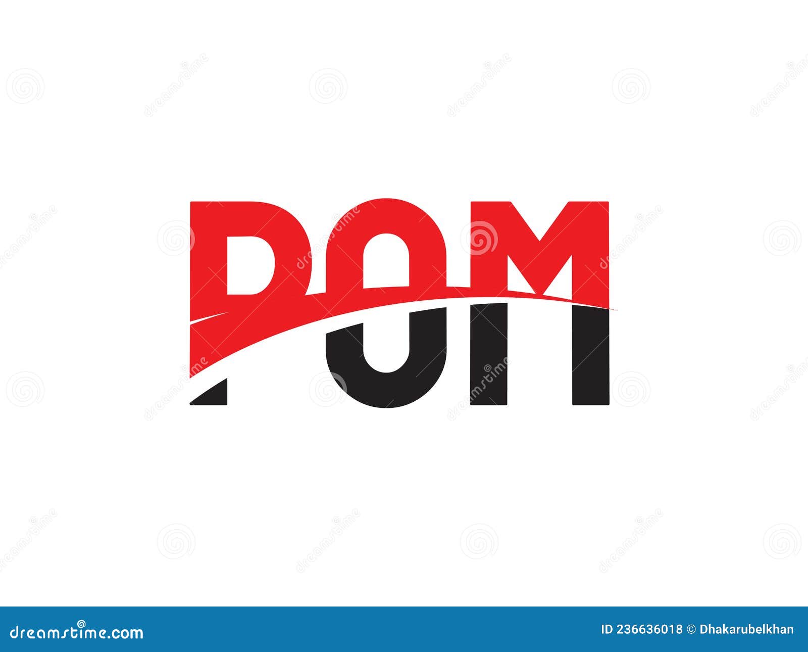 POM Letter Initial Logo Design Vector Illustration Stock Vector ...
