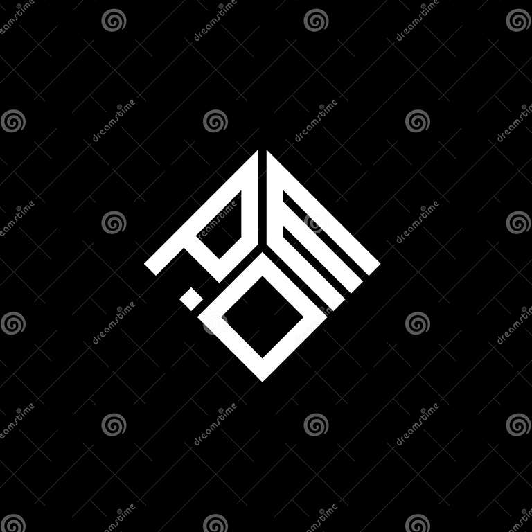 POM Letter Logo Design on Black Background. POM Creative Initials ...