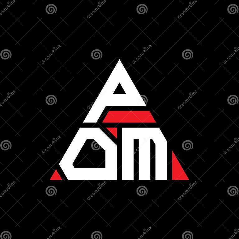 POM Triangle Letter Logo Design with Triangle Shape. POM Triangle Logo ...
