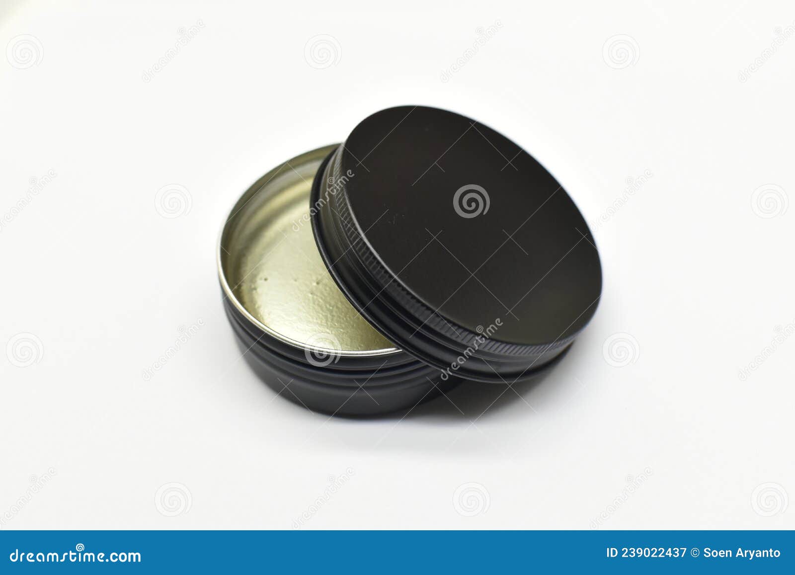 Pomade - Bright Water BAsed Pomade in Tin Can Stock Image - Image of ...