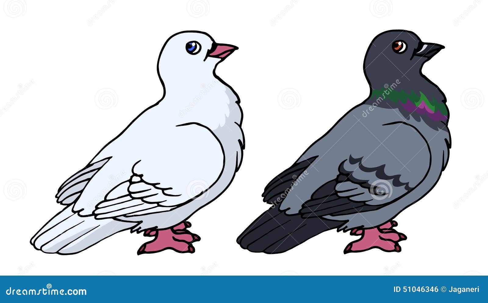 Pombo ilustração stock. Ilustração de animal, cartoon - 51046346