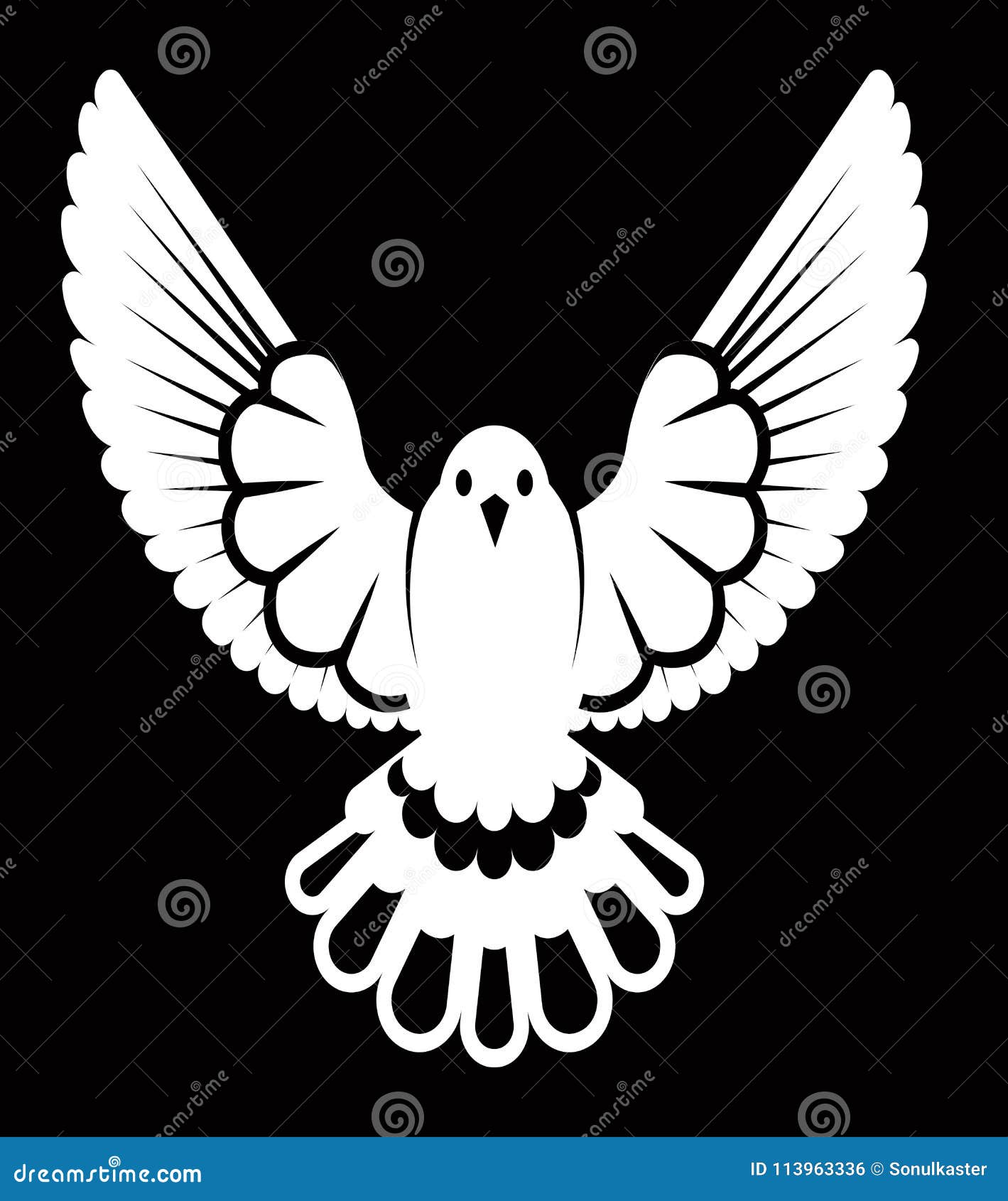 Pombo Ou Pomba, Pássaro Branco Ilustração do Vetor - Ilustração de ...