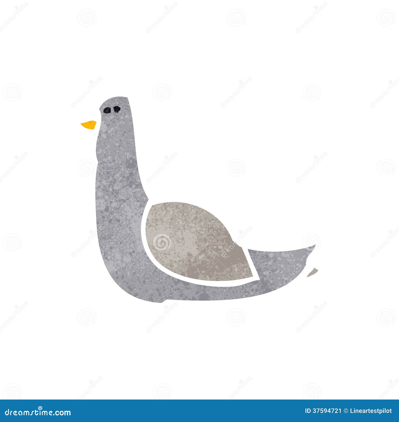 Pombo Retro Dos Desenhos Animados Ilustração do Vetor - Ilustração de ...