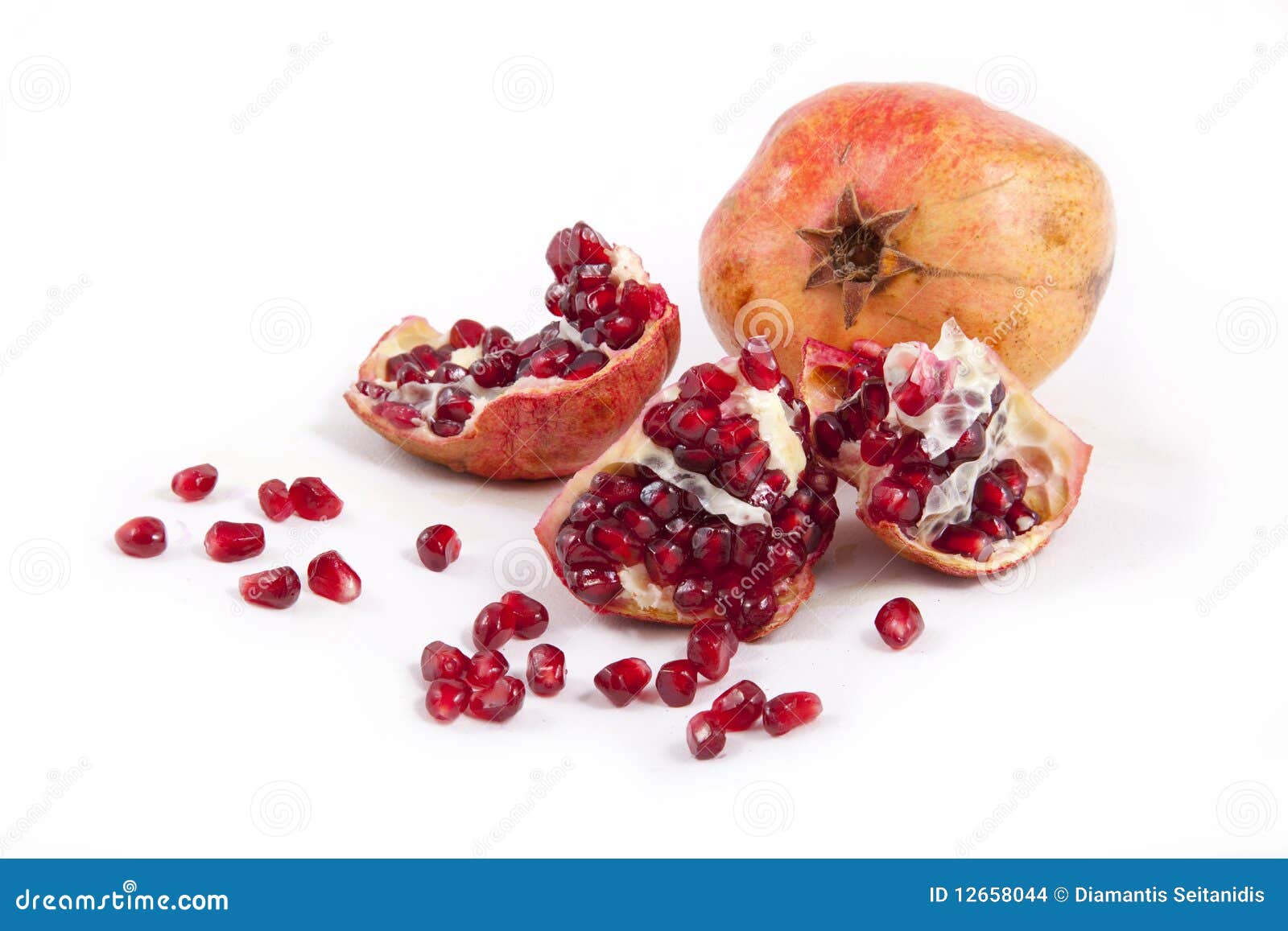 Pomegranate stock photo. Image of fruit, citrus, white - 12658044