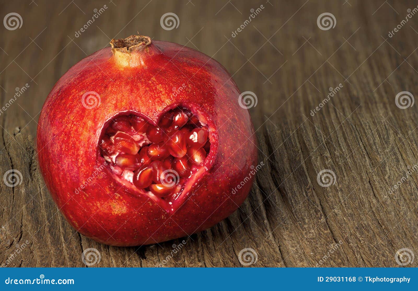 Pomegranate with heart stock photo. Image of kernel, symbolism - 29031168