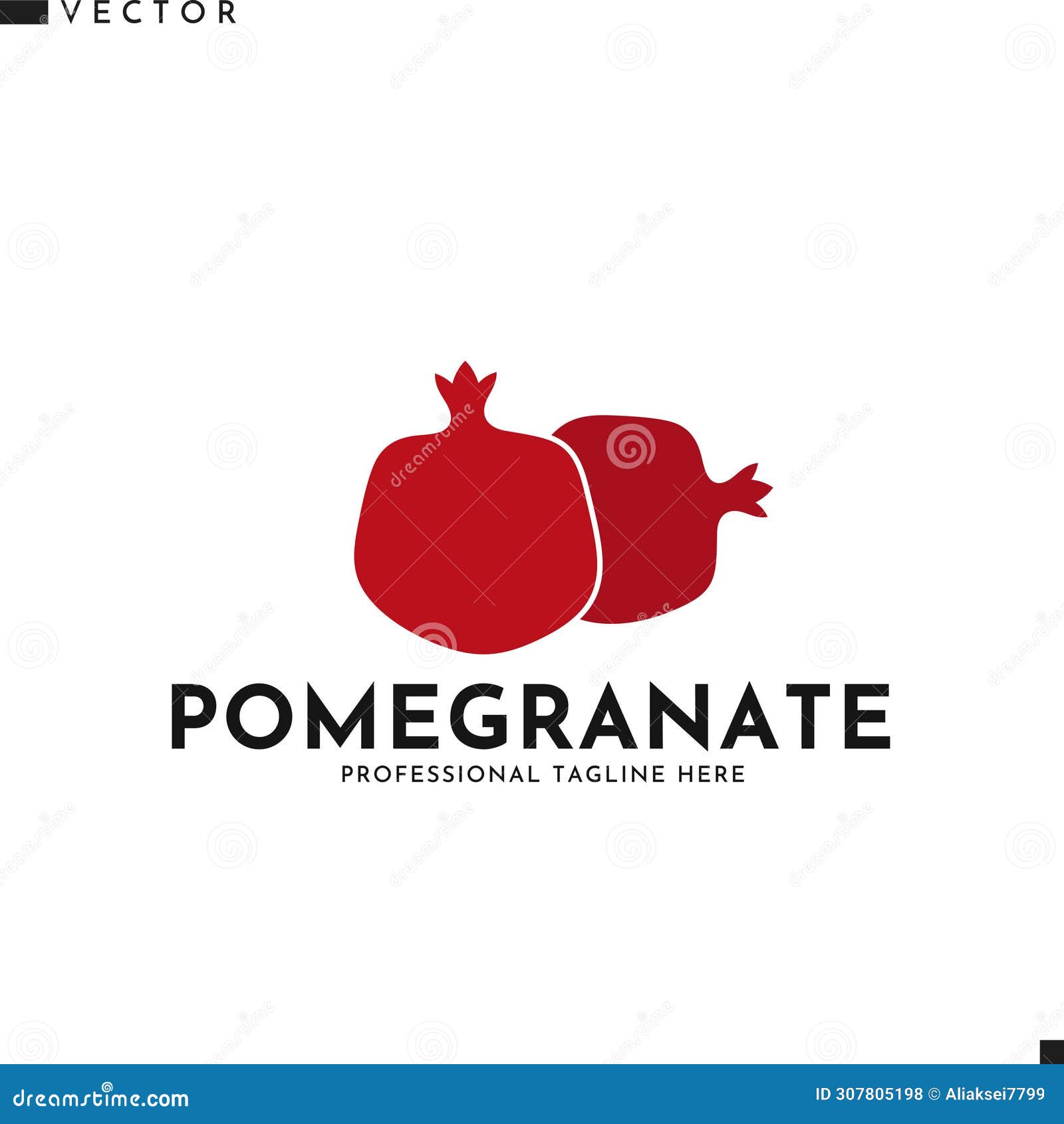 Pomegranate Logo. Pomegranate Emblem. Garnet And Grains On A Light ...