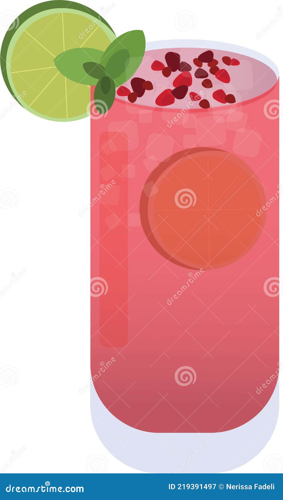 Rainbow Mocktail Vector Illustration | CartoonDealer.com #219391516