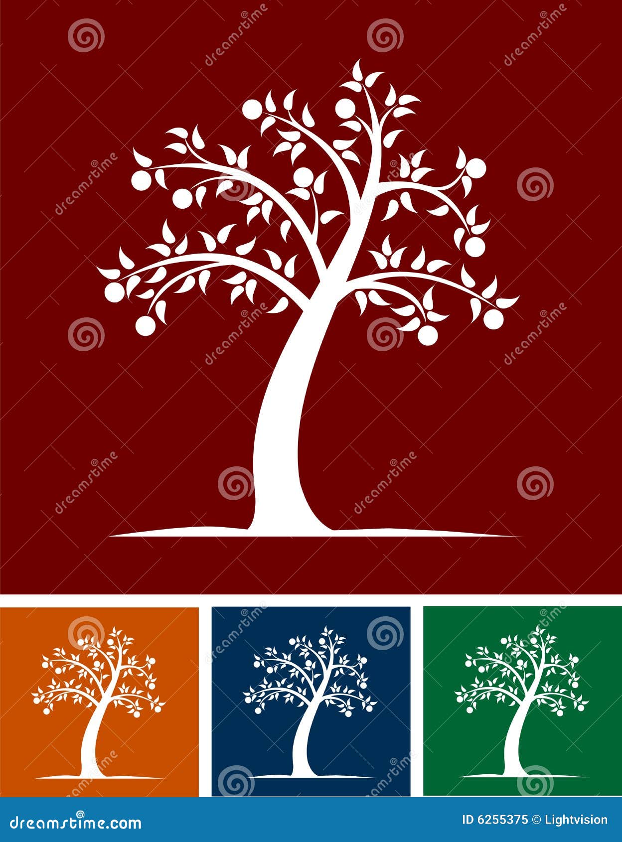Pomegranate Tree Illustration Cartoon Vector | CartoonDealer.com #6255375