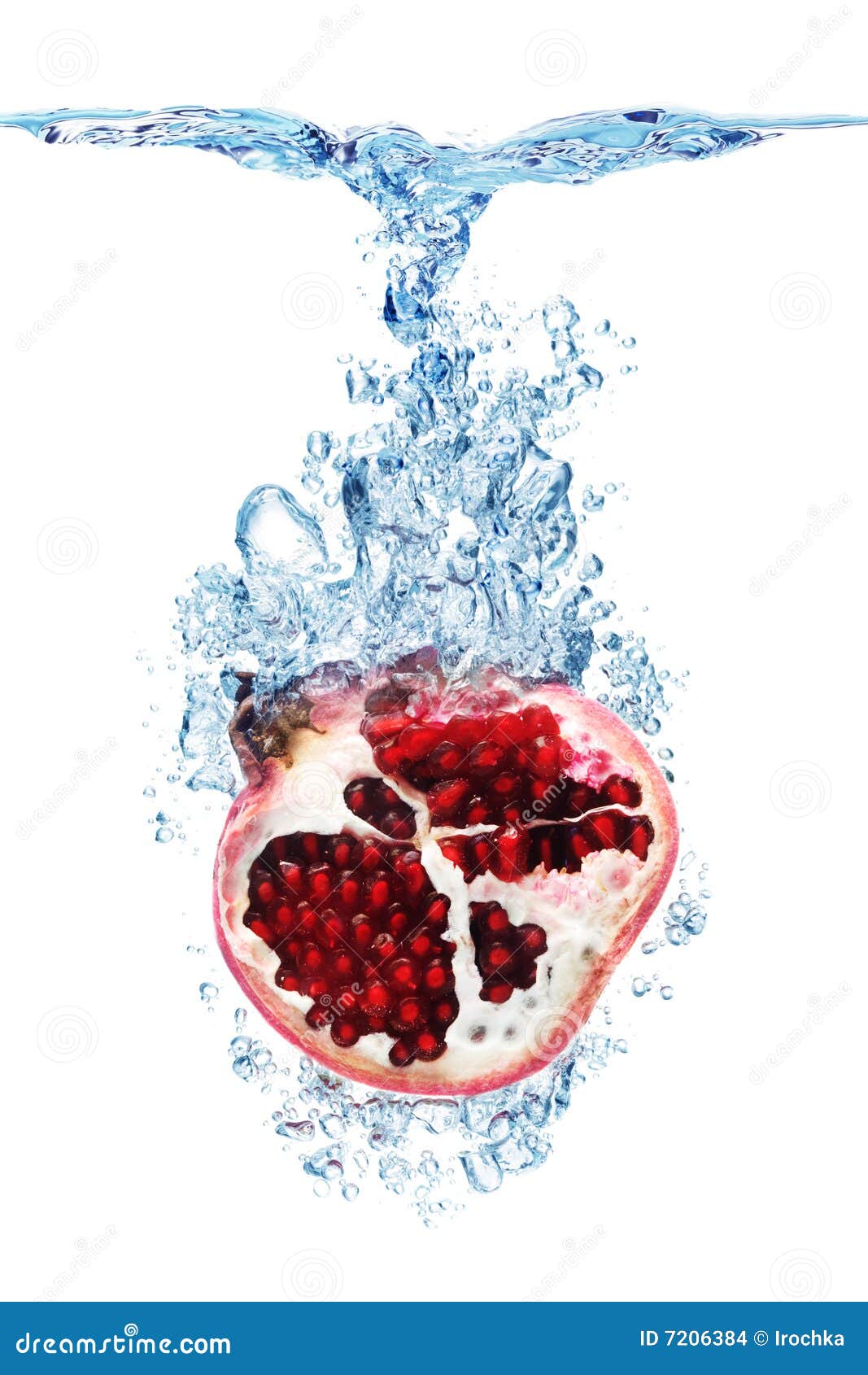 Pomegranate in water stock photo. Image of dropped, fruit - 7206384