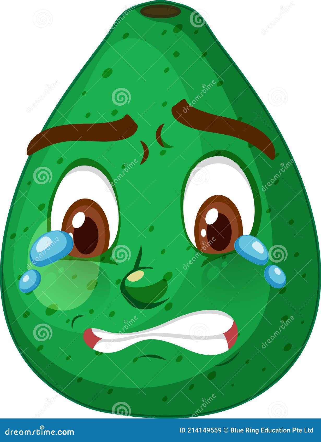 Pomelo Cartoon Character with Facial Expression Stock Vector ...